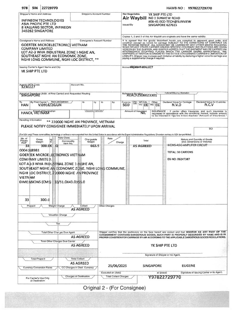 Hawb Y97822729770 | PDF