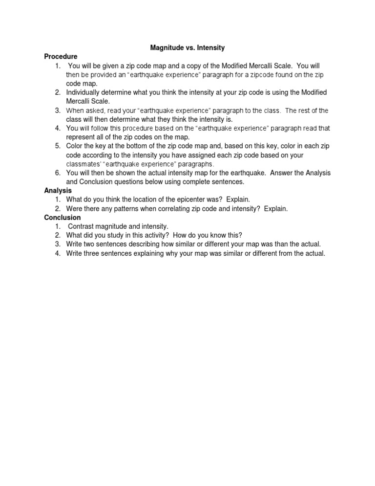 Magnitude Vs Intensity CA Student | PDF