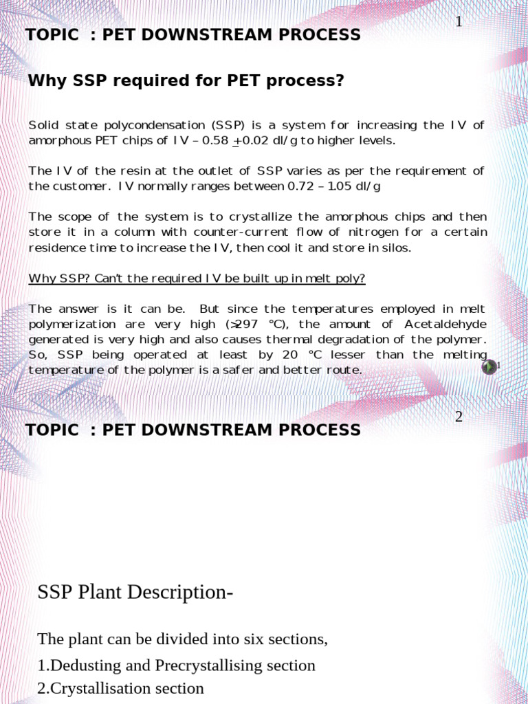 SSP Process for Enhancing PET IV Levels | PDF | Fluidization | Optical ...