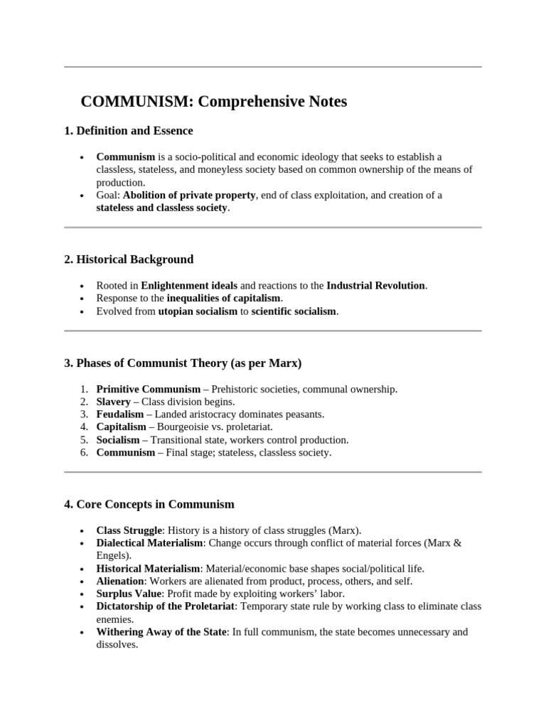 Basic Introduction To COMMUNISM | PDF | Communism | Socialism