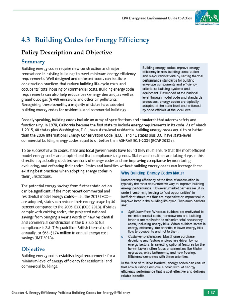 Building Energy Codes for Efficiency | PDF | Energy Conservation ...