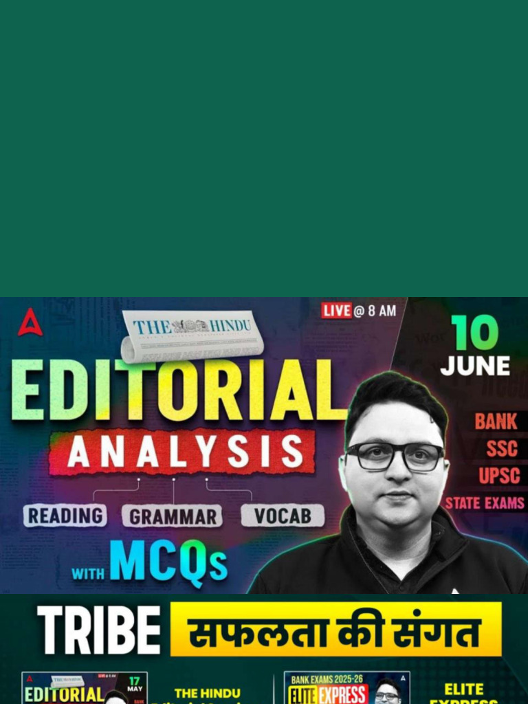 The Hindu Editorial 1062025 | PDF