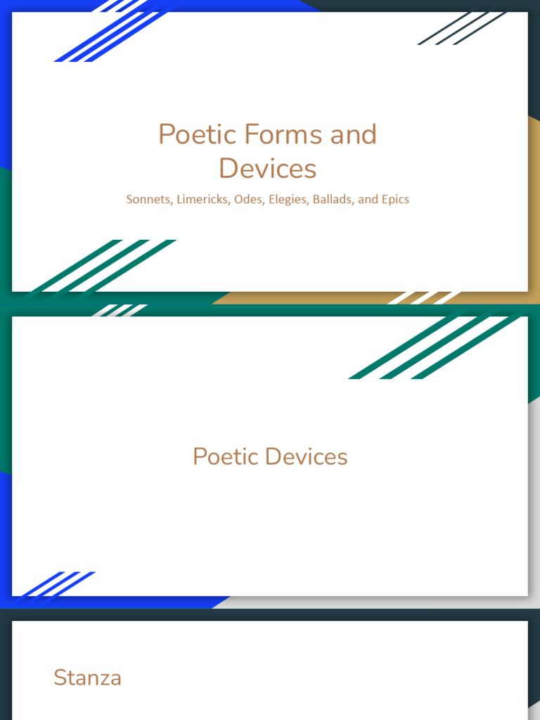 Poetic Form and Devices | PDF | Poetry | Literary Theory