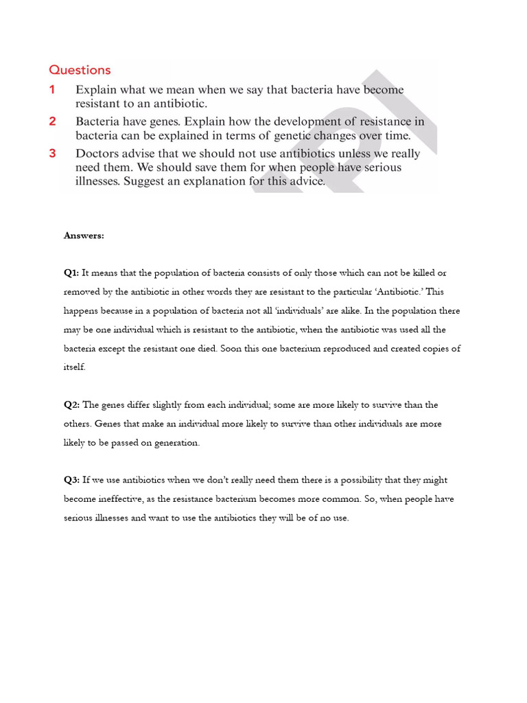 Antibiotic Resistance Explained | PDF