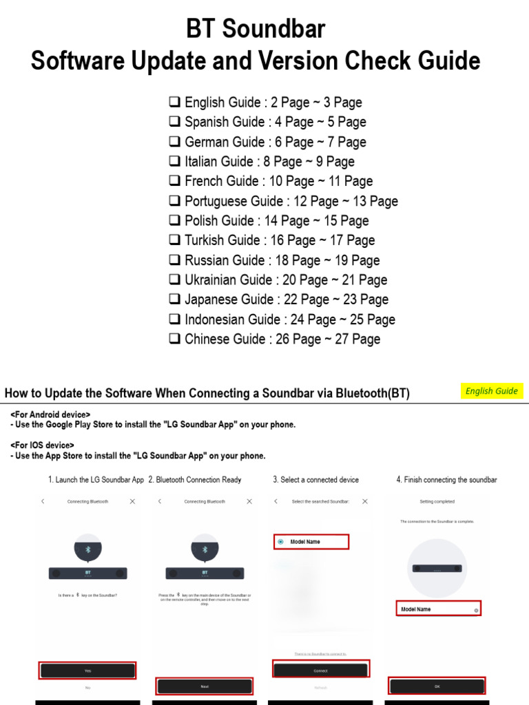 How To Update The Software When Connecting A Soundbar Via Bluetooth (BT ...