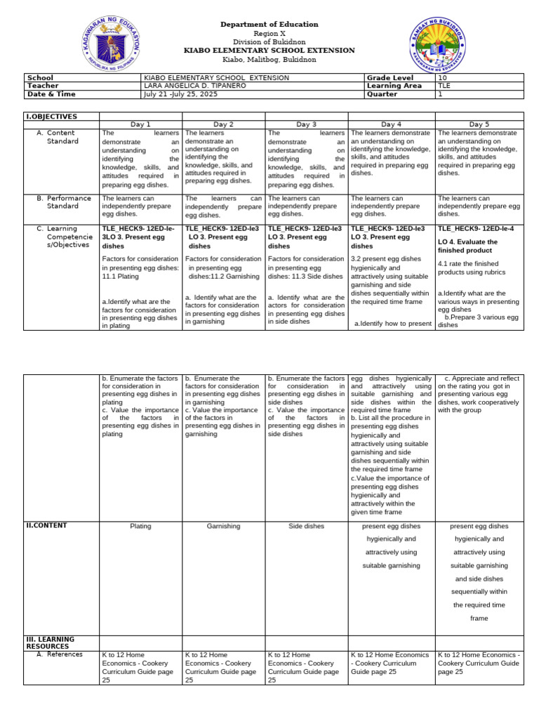 Dlp-Tle10 - New Format.w3 | PDF | Curriculum