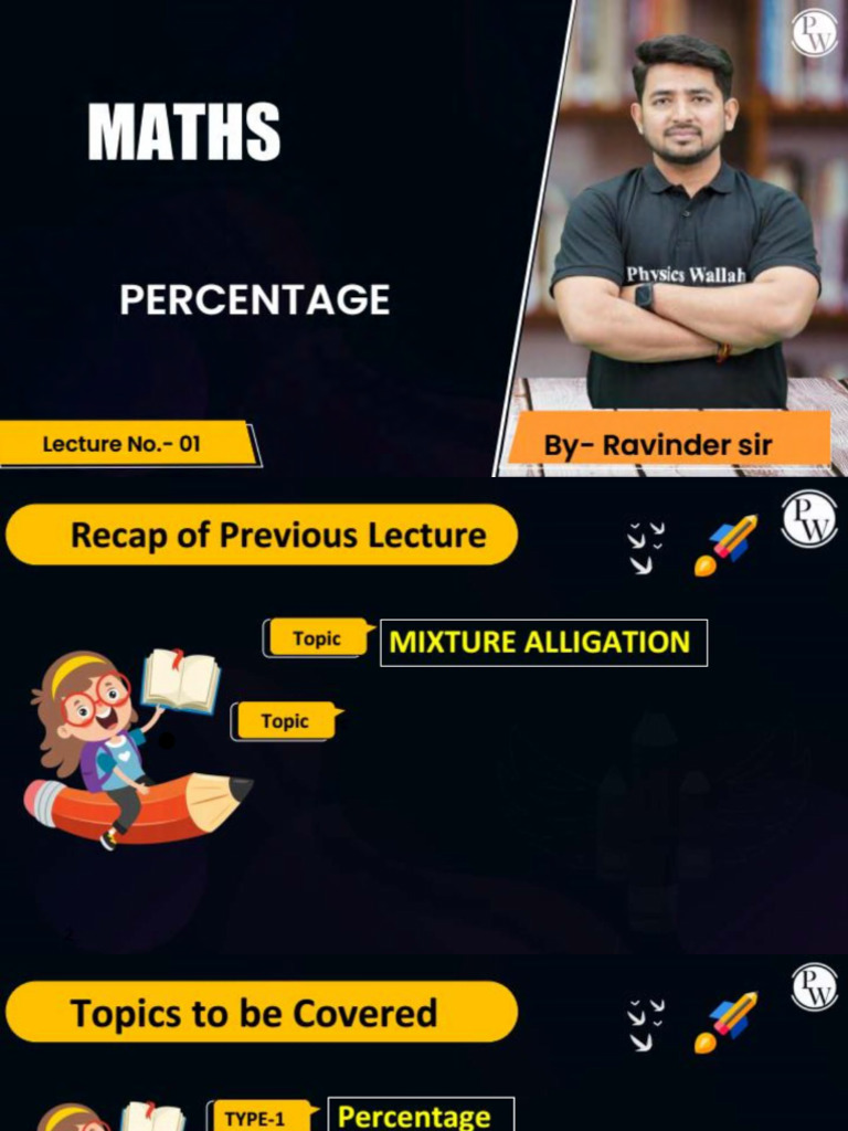 Percentage 01 Class Notes Pdf