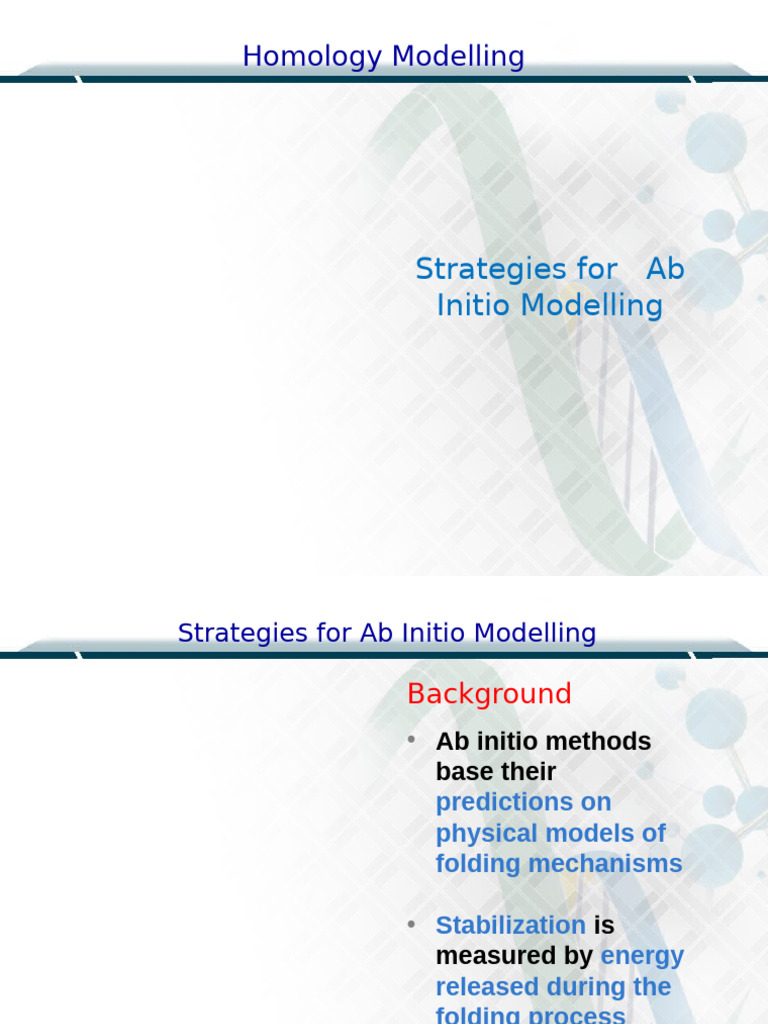 Ab Initio Modelling Strategies | PDF