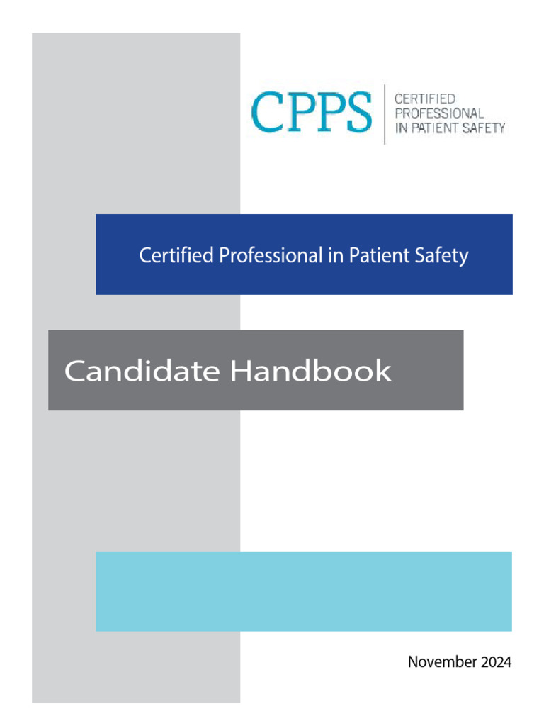 CPPS Candidate Handbook 2024 | PDF | Identity Document | Credit Card