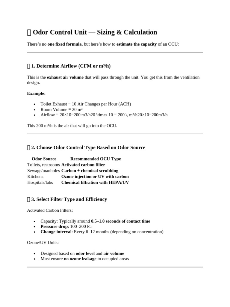 ? Odor Control Unit | PDF