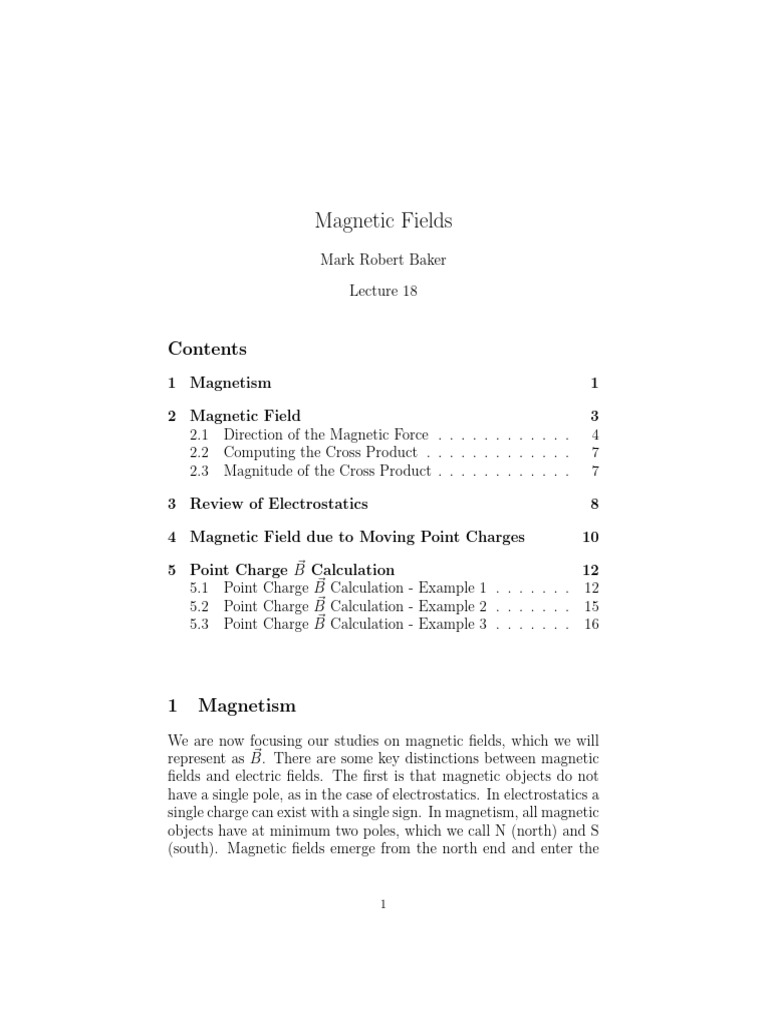 Lecture 18 Magnetic Fields V 2 | PDF | Electric Field | Magnetic Field