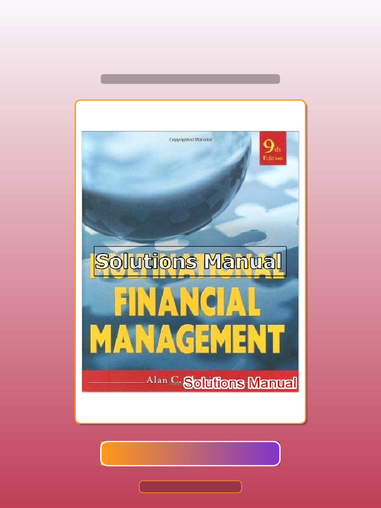 Multinational Financial Management 9th Edition Shapiro Instructor Test ...