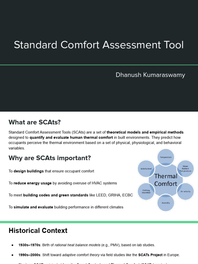 Understanding Standard Comfort Assessment Tools | PDF | Temperature