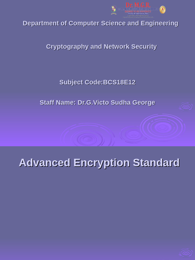 Advanced Encryption Standard | PDF | Cryptography | Secrecy