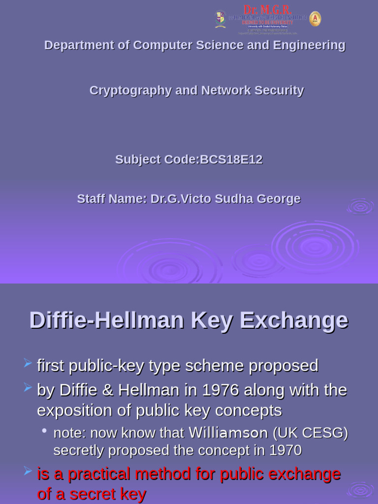 Diffie-Hellman Key Exchange Overview | PDF | Discrete Mathematics ...