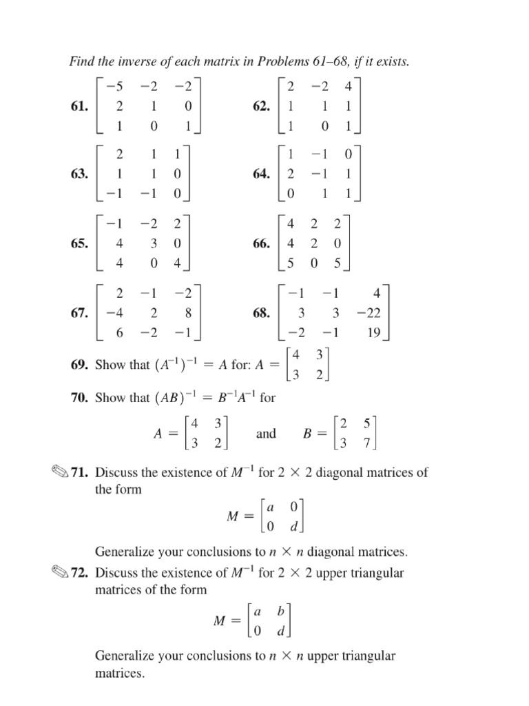 Matrix Inverse | PDF