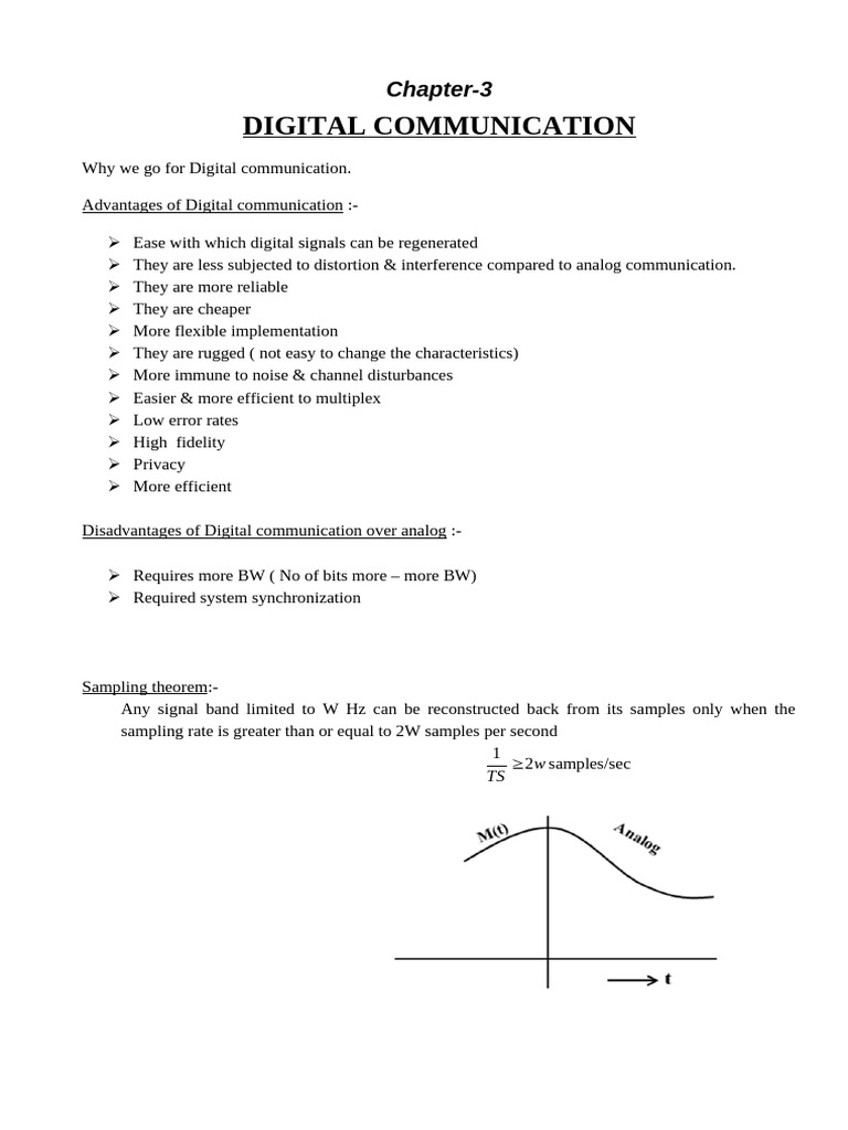 Chapter III - Digital Communications | PDF | Modulation | Electric Motor