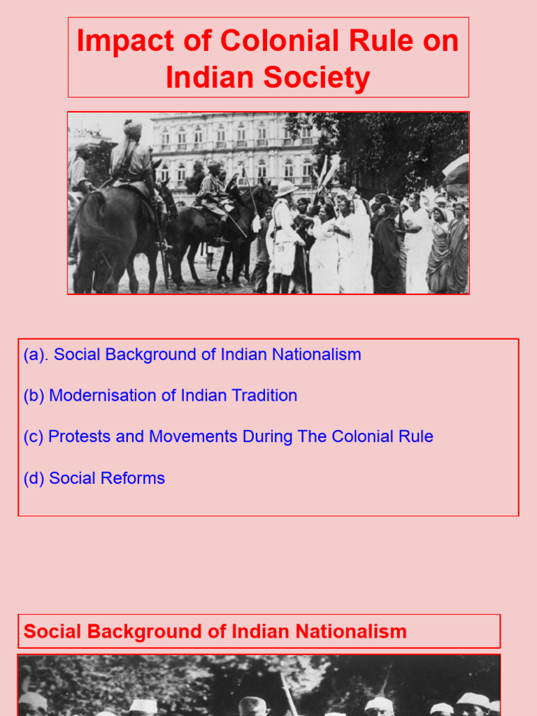 Impact of Colonial Rule On Indian Society | PDF | Indian Nationalism ...
