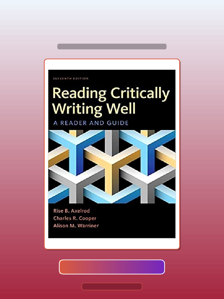 Reading Critically Writing Well 11th Edition Download Instantly | PDF | Multiple Choice