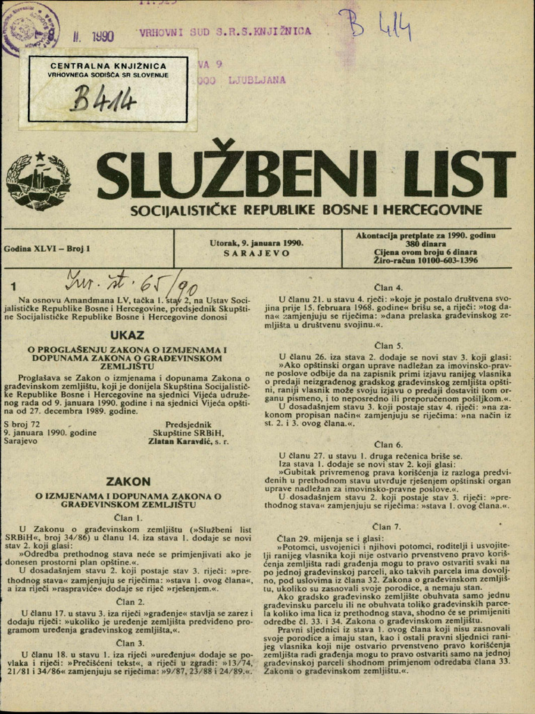 SV SR Bih 1990-01-09 001 | PDF