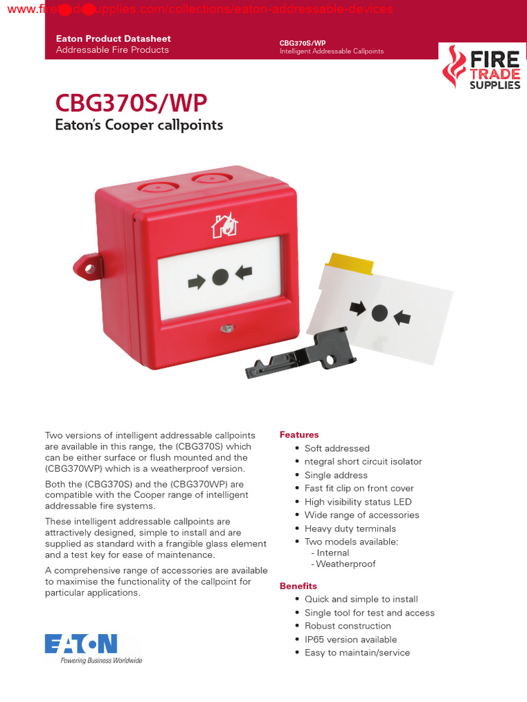 CBG370S Datasheet - Fire Trade Supplies | PDF | Electronic Engineering | Electromagnetism