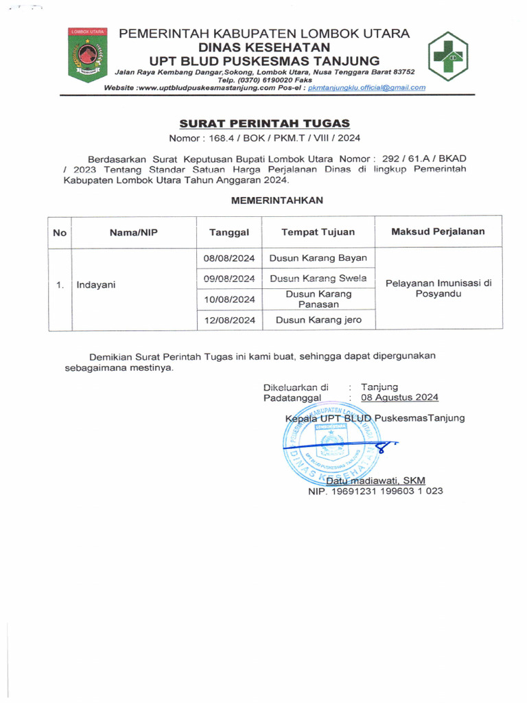 SPT Agustus 2024 | PDF