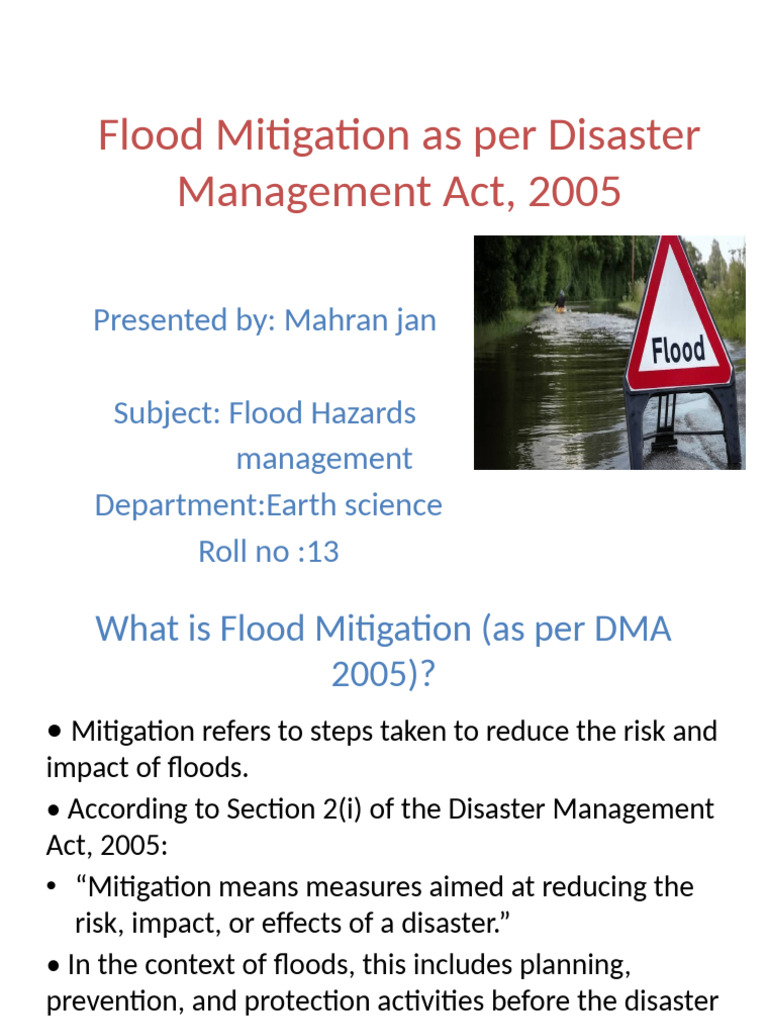 Flood Mitigation (Mahran) | PDF