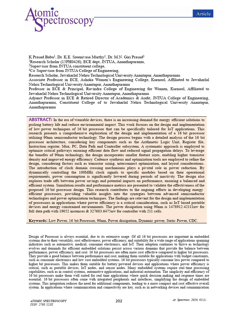 15 - Analysis+of+Low+Power+16 Bit+Processor+Using+Cadence+ +90nm+Foundry+Technology | PDF ...