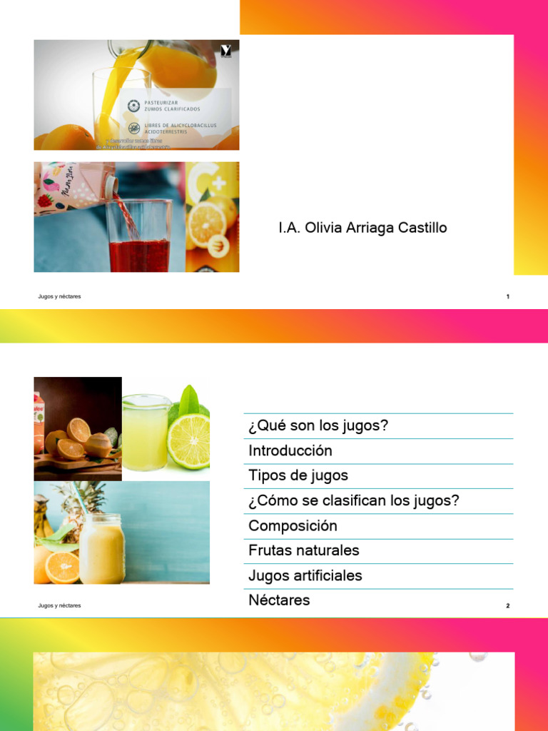 Tipos y beneficios de jugos naturales | PDF | Fruta | Nutrición