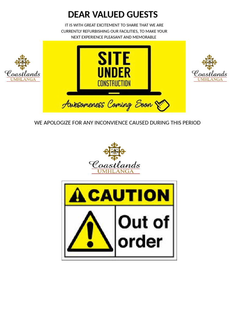 Under Construction Signage | PDF
