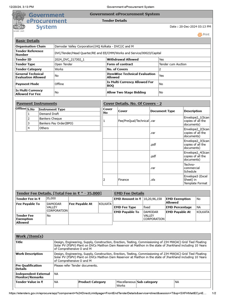 Government EProcurement System-Publish | PDF