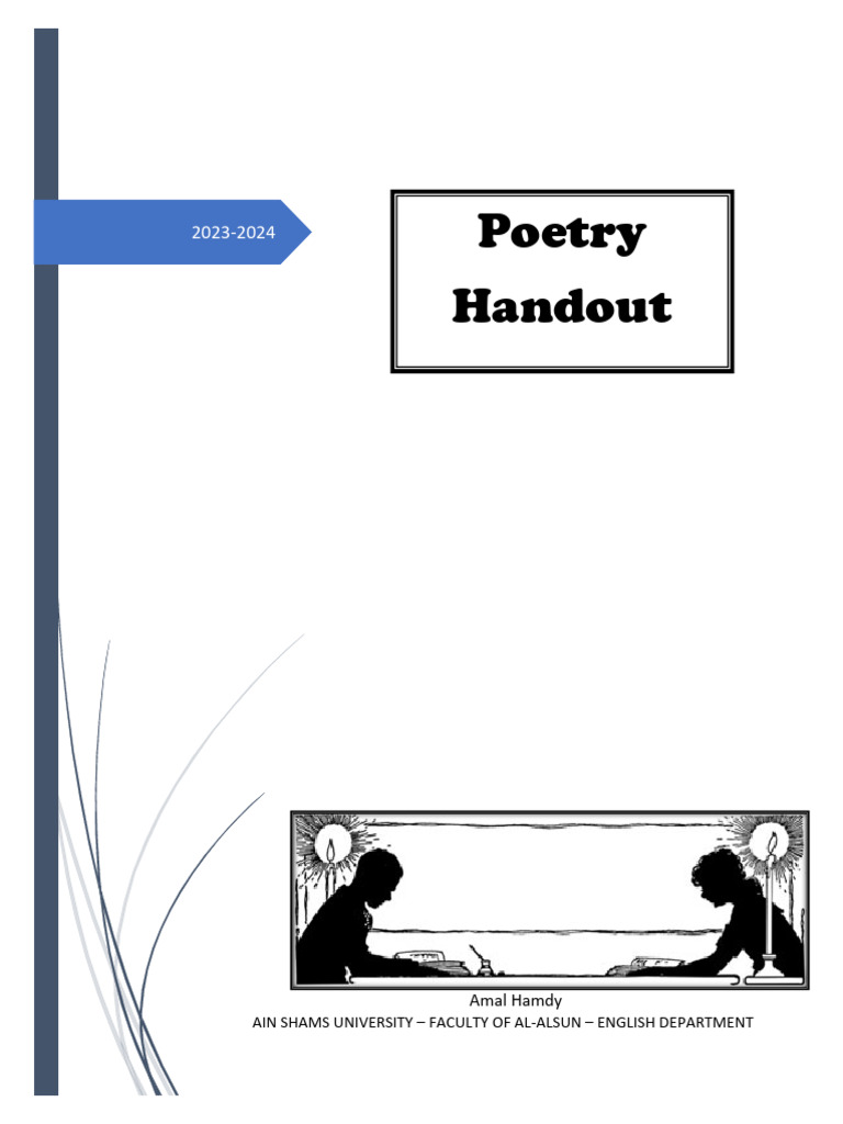 Poetry Handout 1-2024 | PDF | Poetry | Rhyme