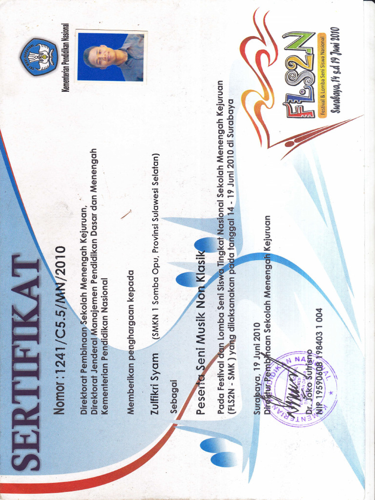 Sertifikat FLS2N | PDF