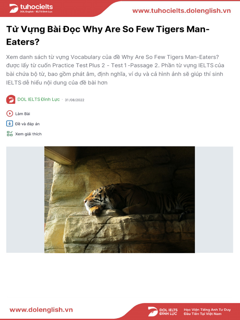 Why Are So Few Tigers Man-Eaters | PDF | Ethology