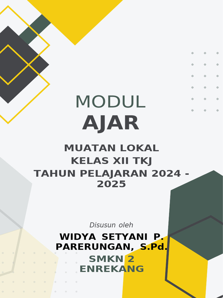 Kuning Hijau Modern Sampul Modul Pembelajaran Dokumen A4 | PDF