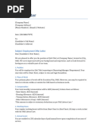 Dubai Job Offer Letter Template 2024 | PDF | Travel Visa | Passport