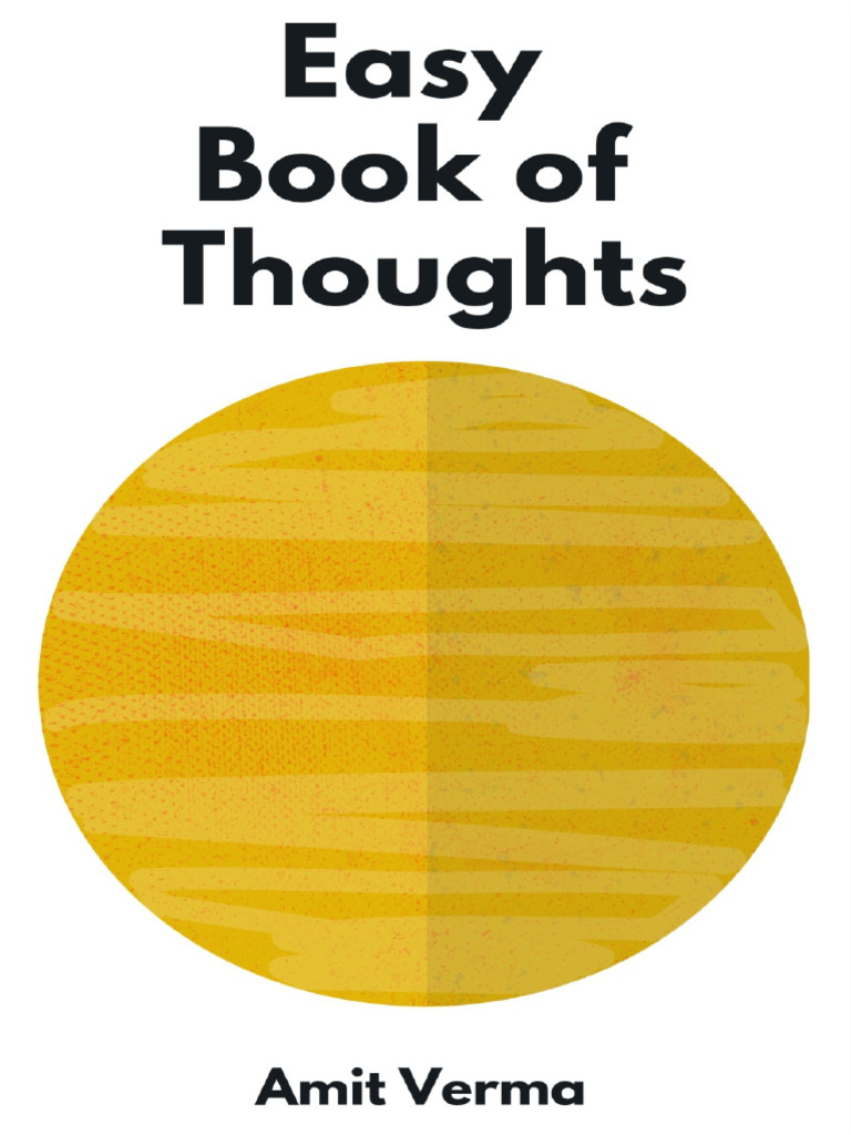 Easy Book of Thoughts Knowing How To See The Reality (Easy Book of Life ...