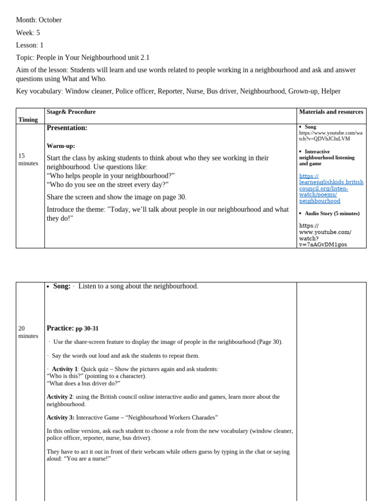 ESL Continuers - Week 5 - Lesson 1 | PDF | Reading Comprehension ...