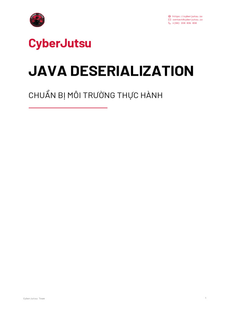 Preparation Java Deserialization | PDF