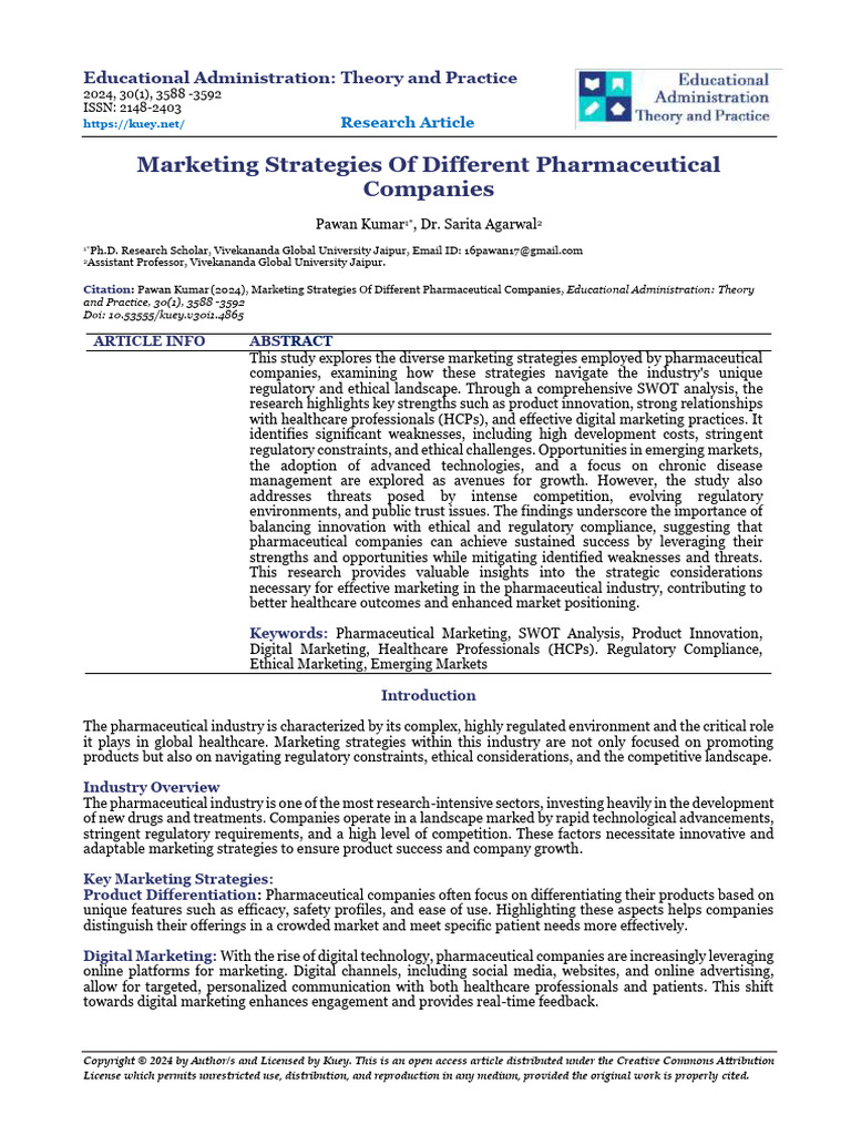 Pharmaceutical Marketing Strategies Explained | PDF | Marketing ...
