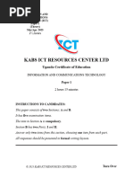 Ict Uce Paper 1 Pre Mocks Apex 2025 | PDF | Microsoft Excel | Spreadsheet