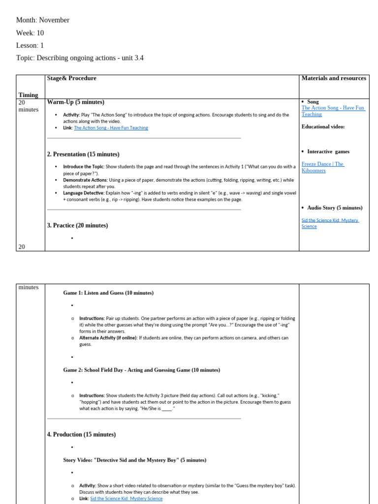 ESL Continuers - Week 10 - Lesson 1 | PDF | Languages | Foreign ...
