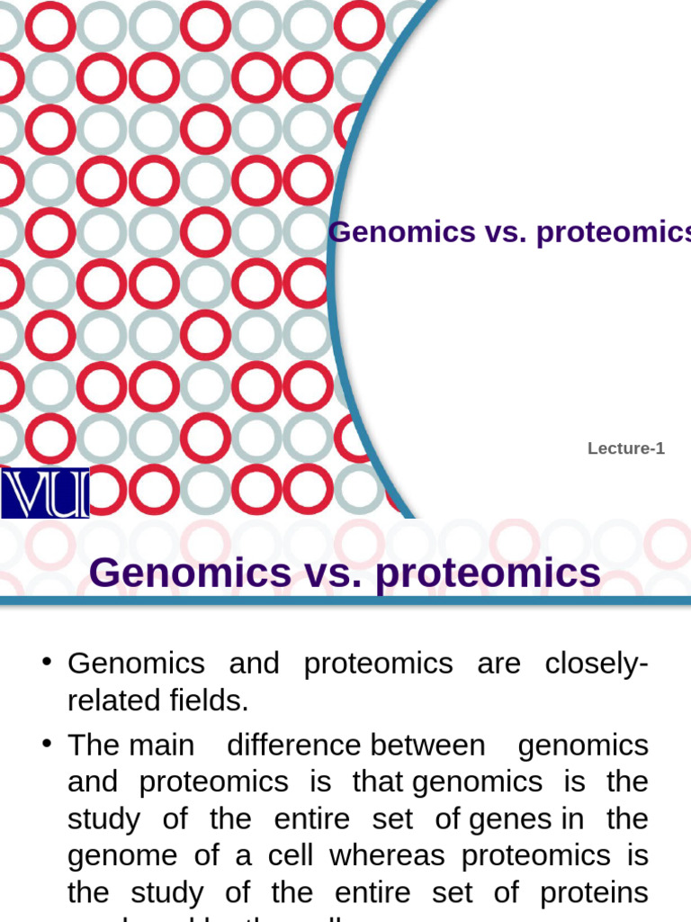 112 - Genomics vs. Proteomics | PDF