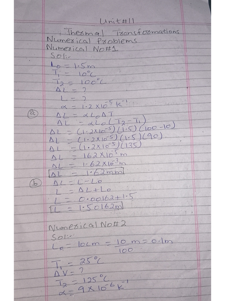 Class 10th Physics Unit#11,12 Numericals | PDF