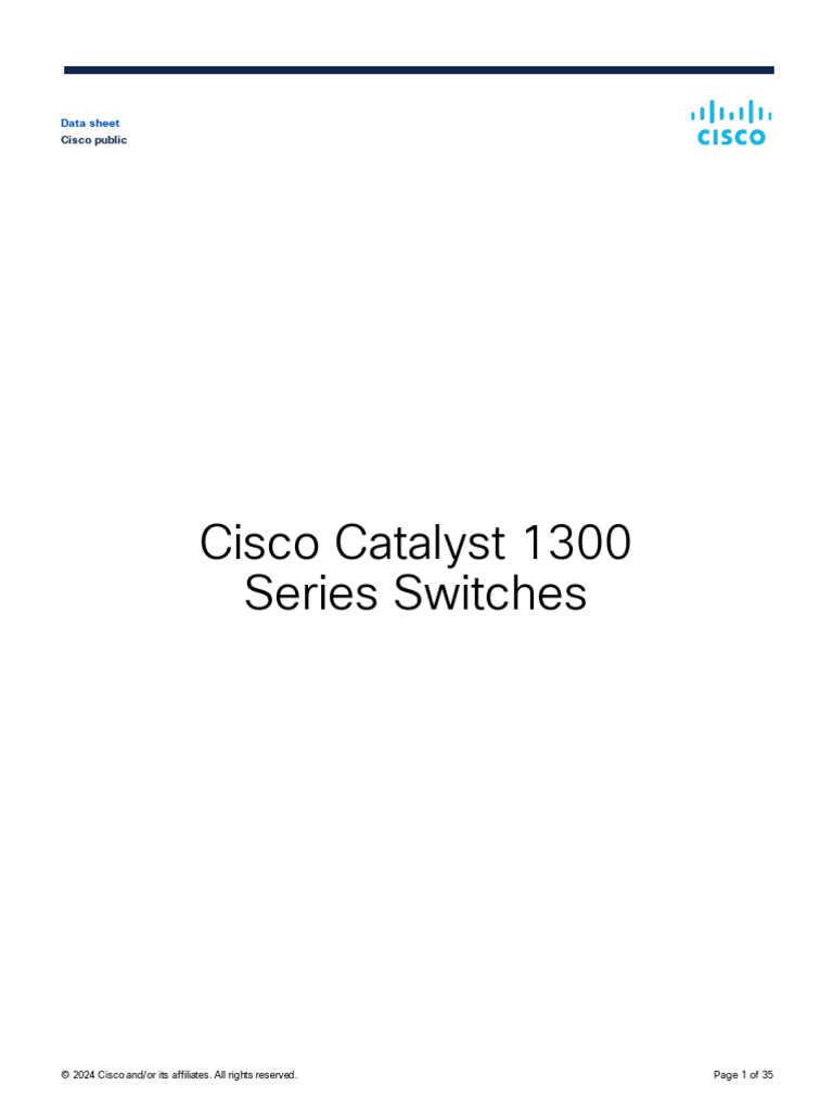 Cisco Catalyst 1300 Series Switches Data Sheet | PDF | I Pv6 | Computer ...