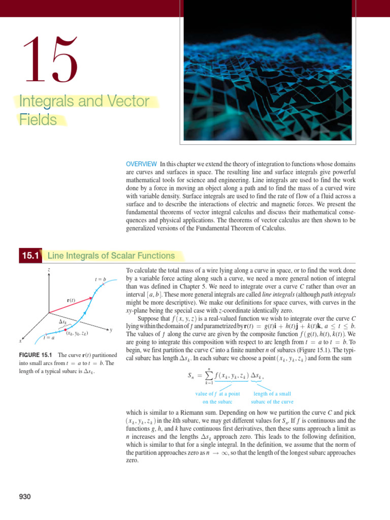 Math 205 Section 15.1 Solved | PDF | Integral | Curve