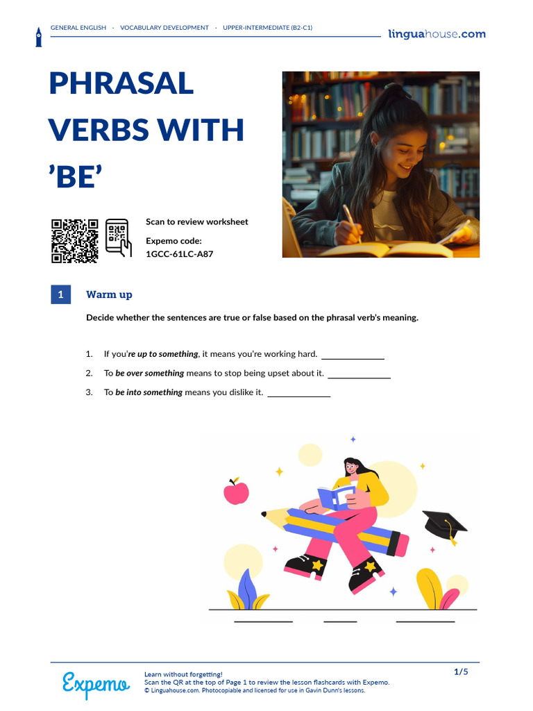Phrasal Verbs With Be British English Teacher B2 C1 | PDF | English ...