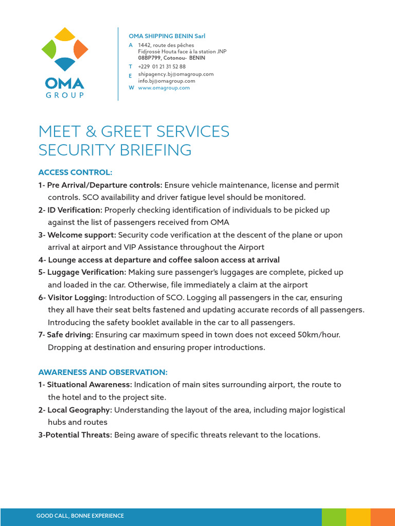 OMA Security Protocols and Procedures | PDF | Airport | Transport