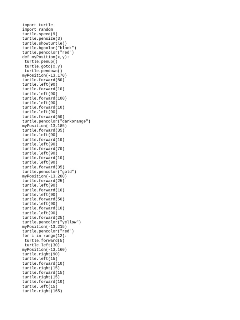 Python Turtle: Ganpati Bappa Art | PDF