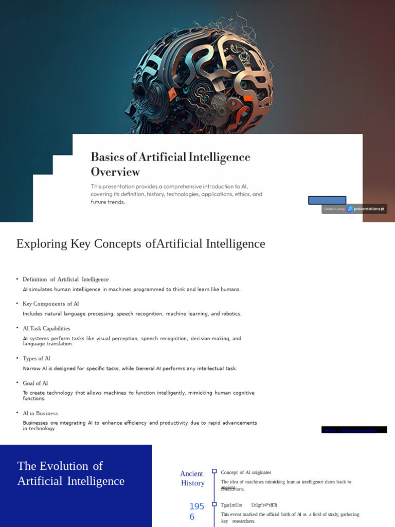 Basics of Artificial Intelligence Overview | PDF | Artificial ...